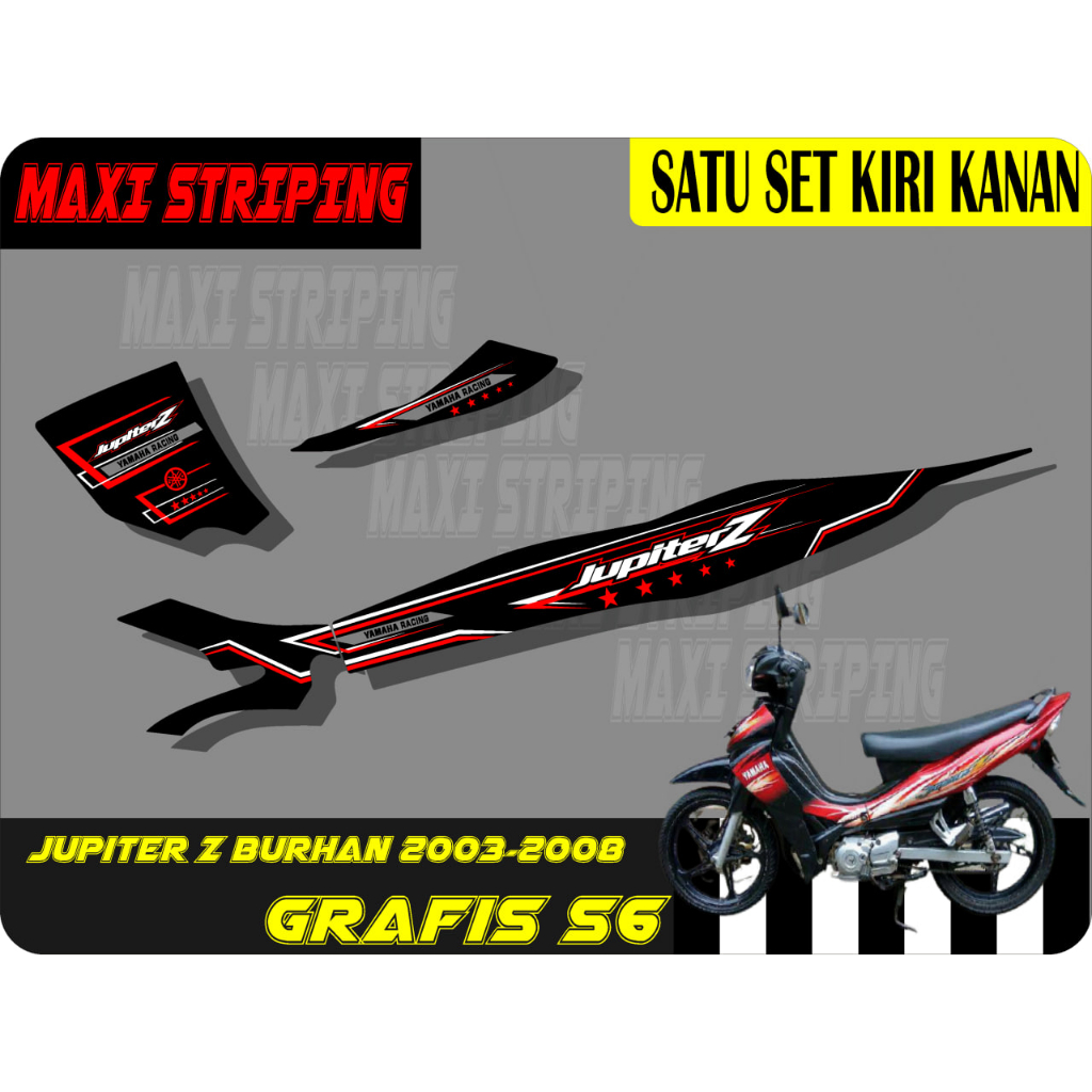 Jual Stiker striping Yamaha Jupiter Z burhan Grafis S6 | Shopee Indonesia