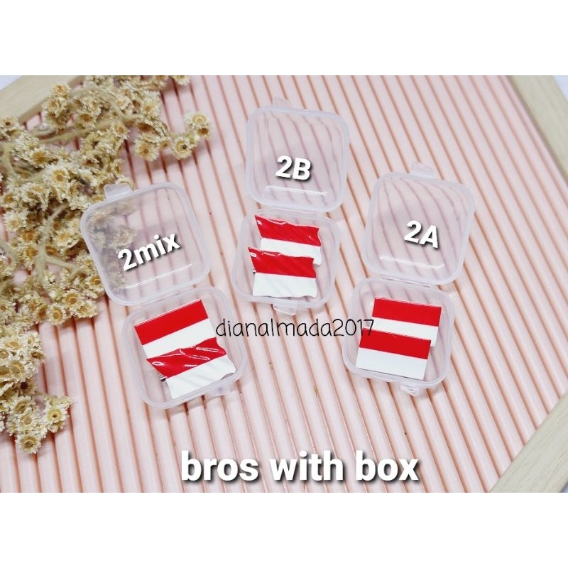 Jual Bros merah putih kemas BOX / bros bendera | Shopee Indonesia