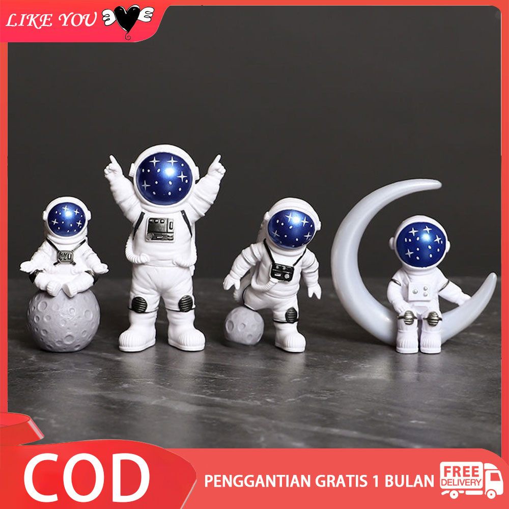 Jual 3pcs / Set Topper Kue Bahan PVC Desain Astronot Luar Angkasa Untuk ...