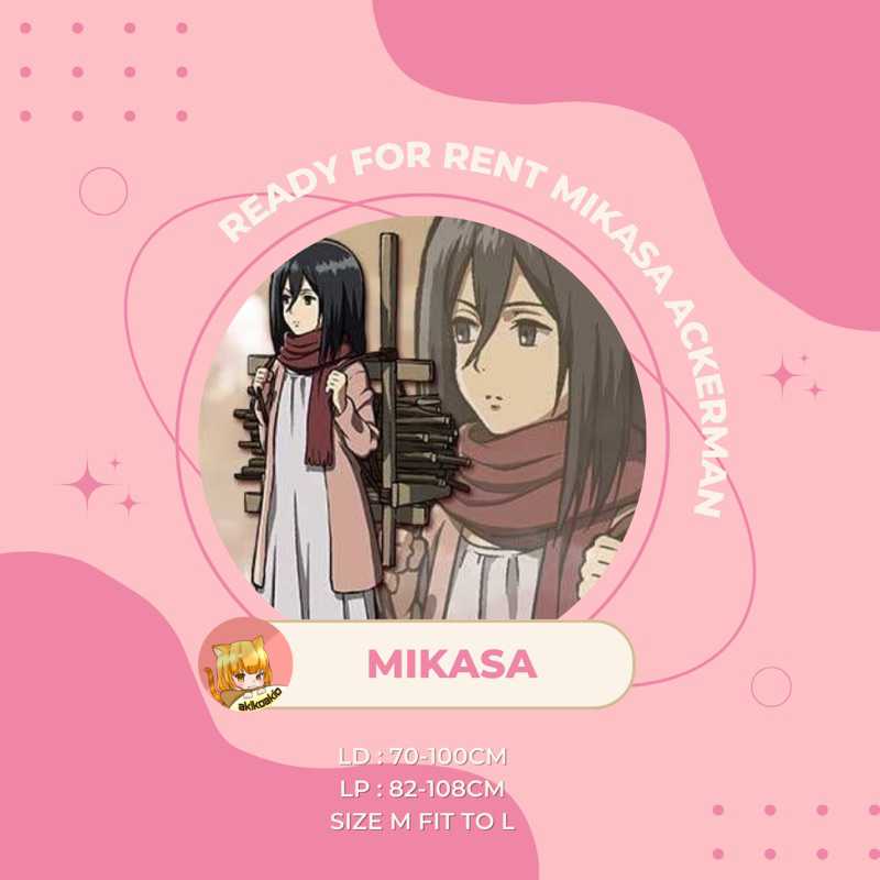 Jual [READY FOR RENT] MIKASA CHILD DRESS-Mikasa Attack on titan Costume ...