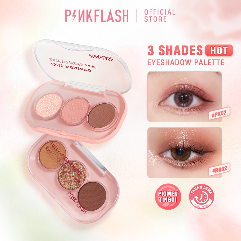 Jual PINKFLASH - 3 Pan Eyeshadow | Shopee Indonesia