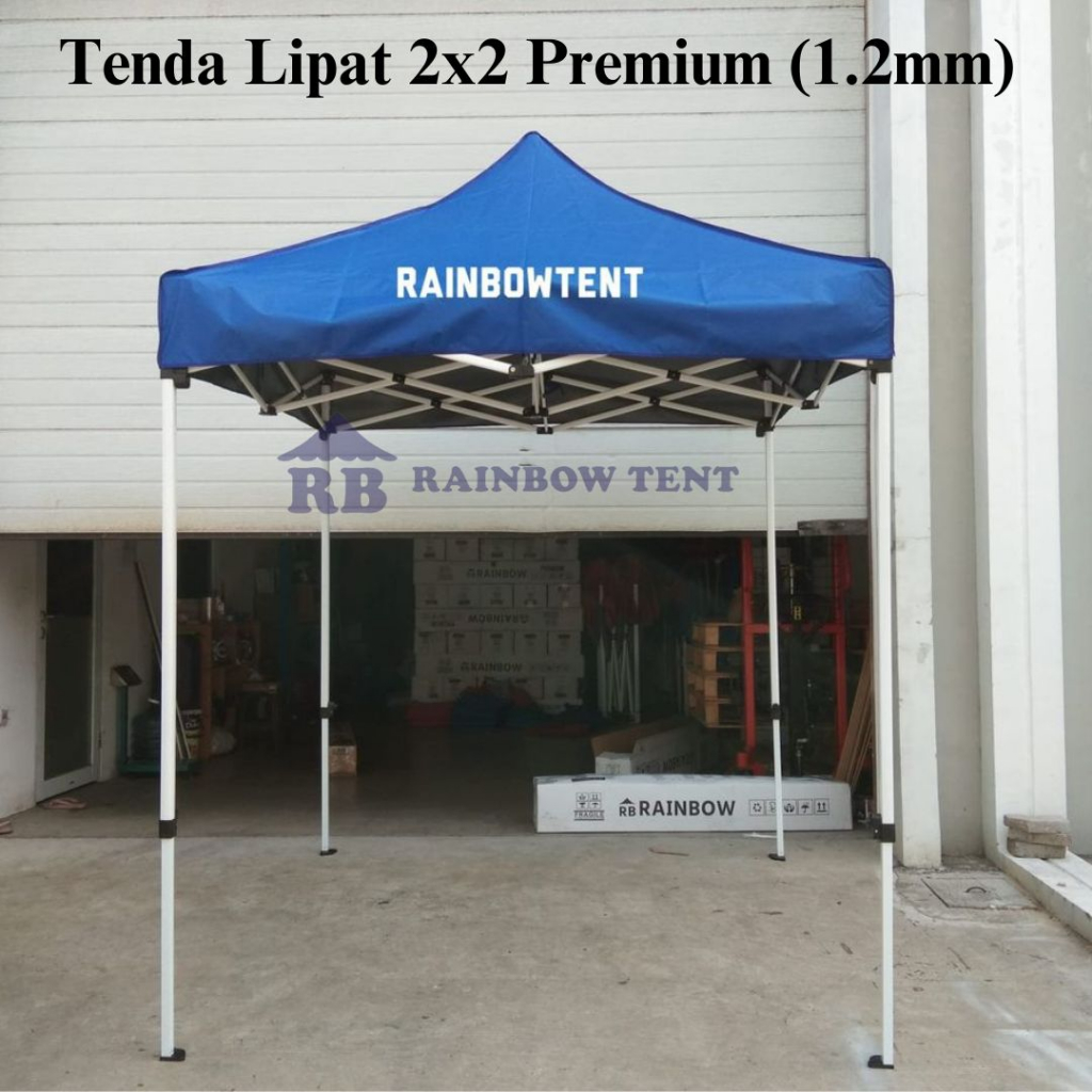 Jual Tenda Lipat Besi Putih 1,2mm Ukuran 2x2 + Atap Premium d1080 ...