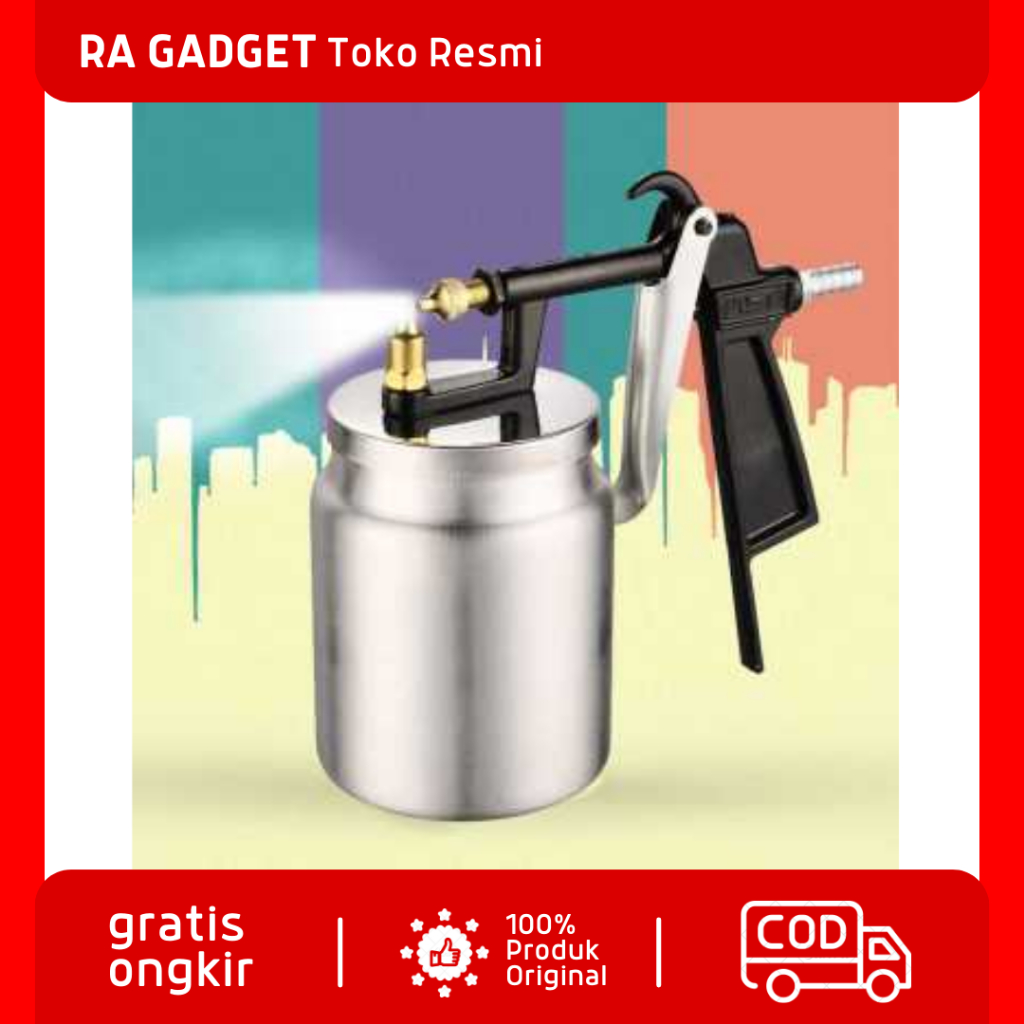 Jual Semprotan Cat Paint Spray Gun 2.0mm Nozzle 500ml / Alat Steam ...