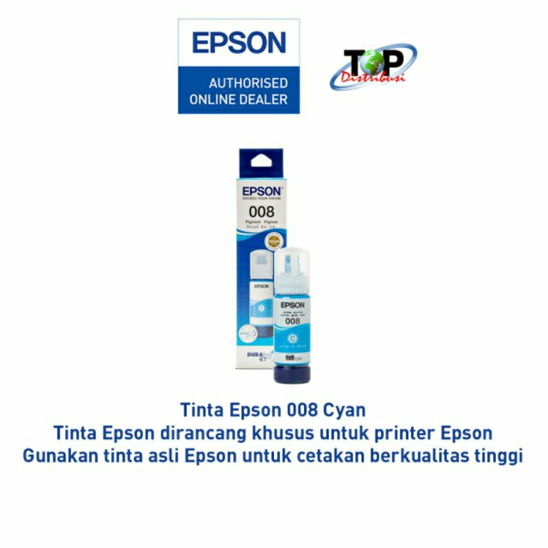 Jual Tinta Epson 008 Cyan / Cyan Original | Shopee Indonesia