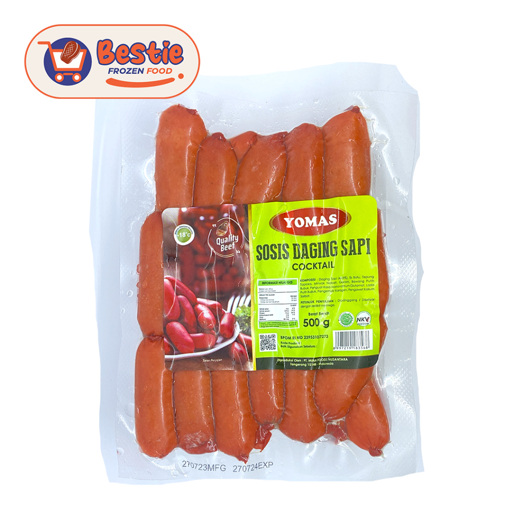Jual Yomas Sosis Sapi Cocktail Merah 500gr | Shopee Indonesia