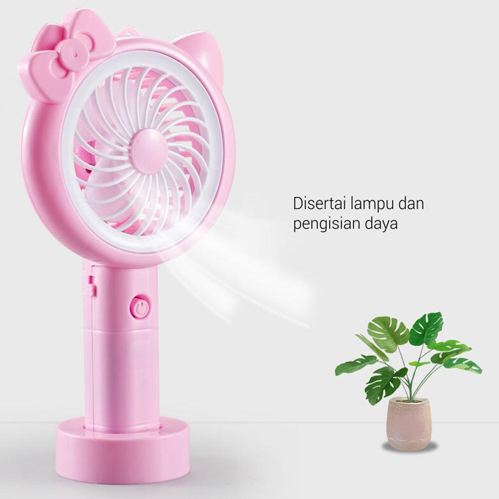 Jual KF Kipas Kartun led rechargeable / Catoon Mini Fan Bisa Berdiri ...