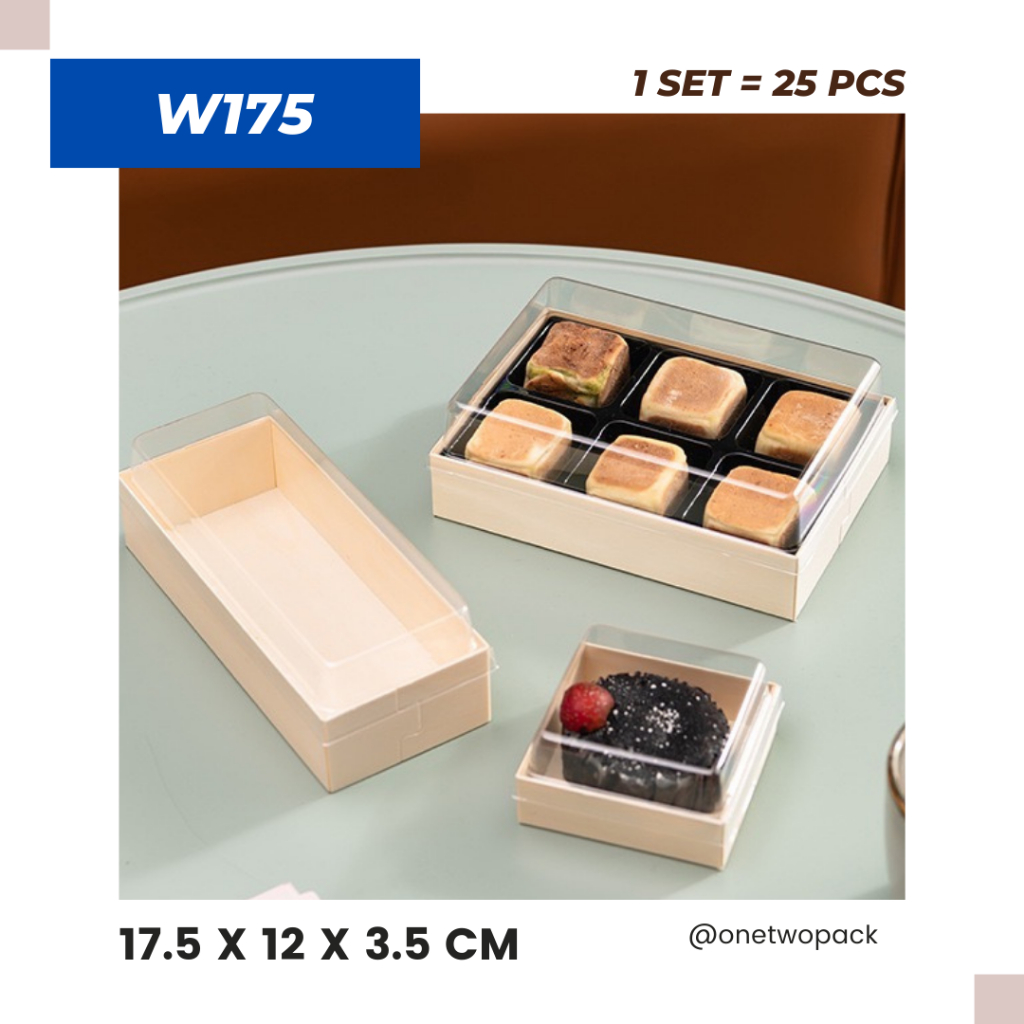 Jual [25 pcs] W175 Kotak Kue 17.5x12x3.5cm Cake Box Hampers Pancake ...