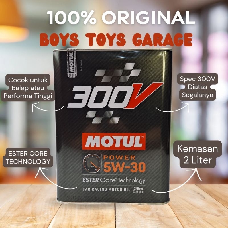 Jual Oli Racing Motul 300V Power Racing 5W30 2 Liter per Botol 100% Original | Shopee Indonesia