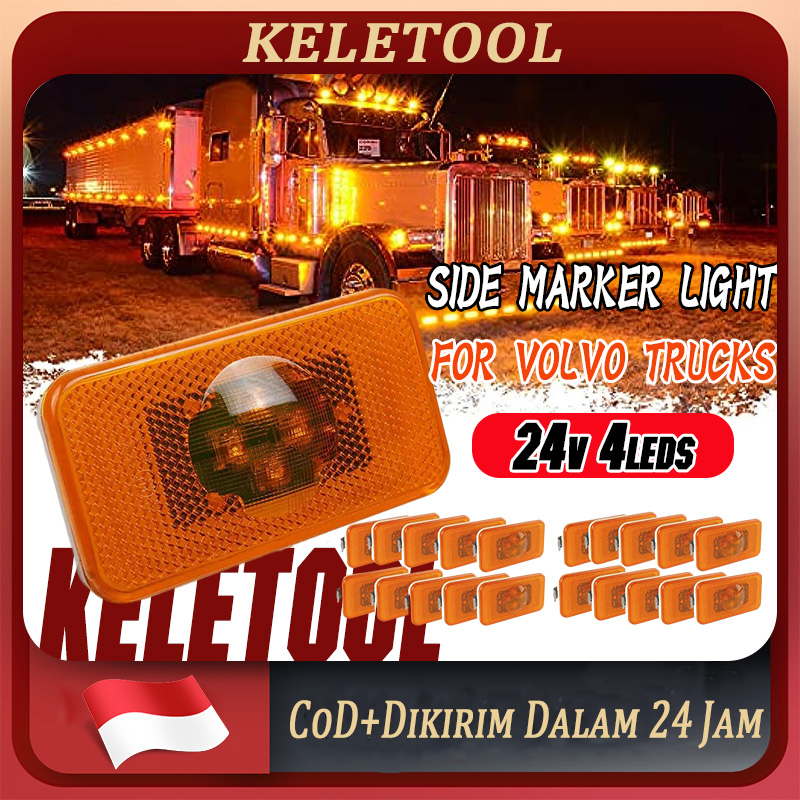 Jual 10pcs Lampu Sein Samping Truk LED lampu variasi truk lampu volvo lampu truk lampu led ...
