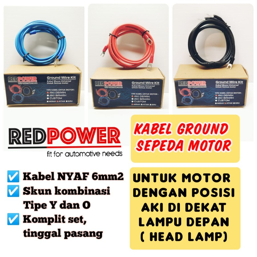 Jual Kabel ground motor Redpower untuk grounding aki posisi depan dekat ...