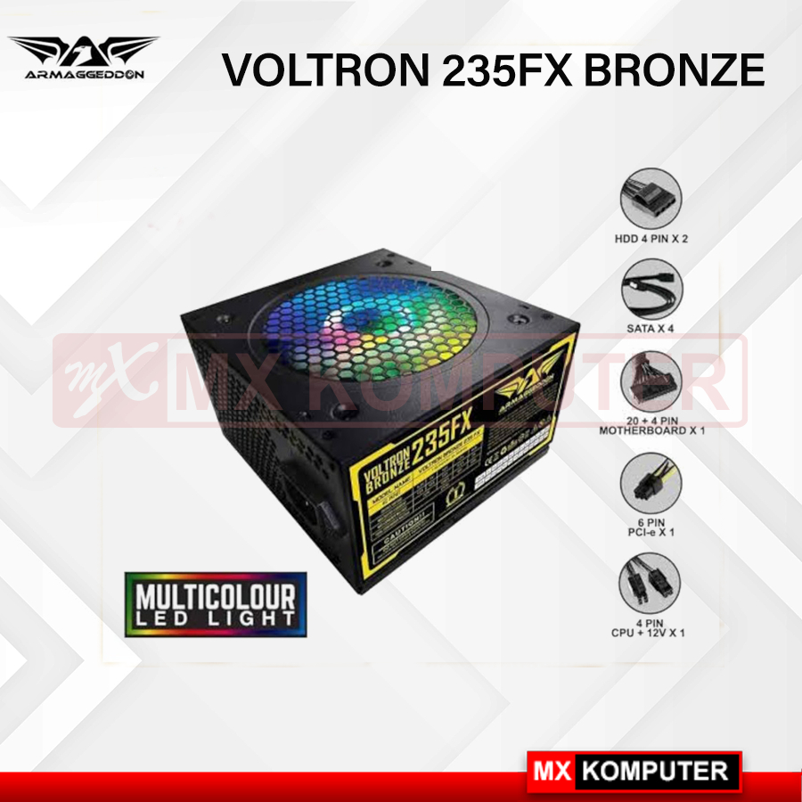 Jual PSU ARMAGEDDON VOLTRON 235FX 470W Bronze Multicolor LED Light | Shopee Indonesia