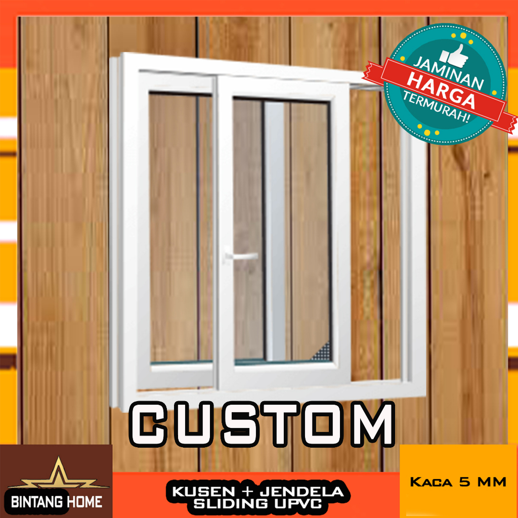 Jual Kusen Jendela Sliding UPVC Ukuran CUSTOM | Shopee Indonesia
