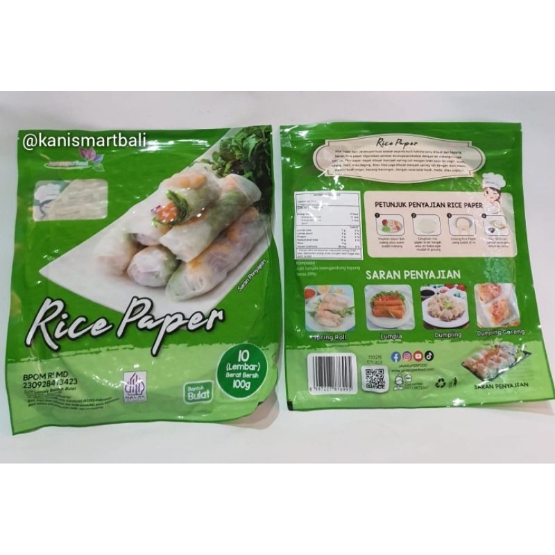 Jual rice paper roll bulat / vegetable / healthy / diet / kulit lumpia ...
