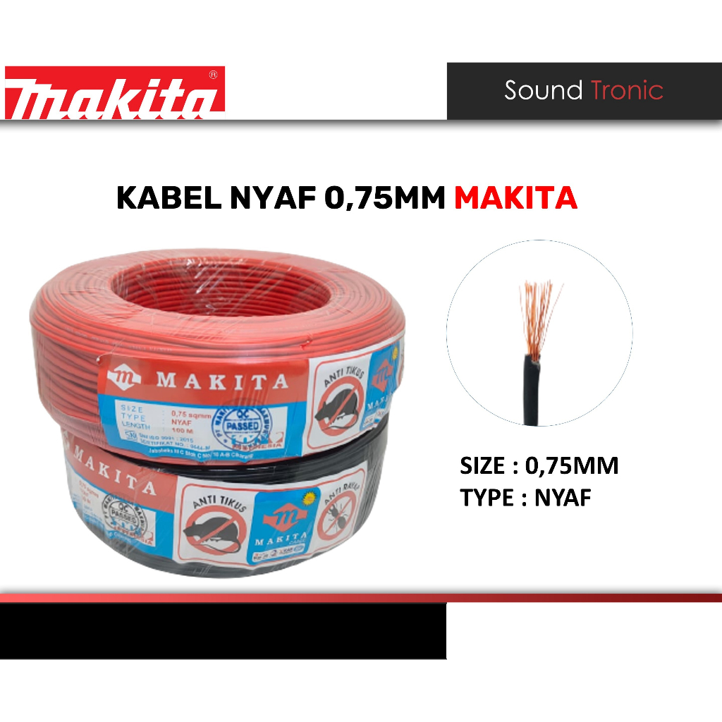 Jual KABEL ENGKEL SERABUT MAKITA NYAF 0,75 mm Meteran TEMBAGA MURNI | Shopee Indonesia