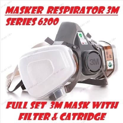 Jual 3M Masker Gas Respirator Masker Cat Masker Lab - 6200 3M | Shopee ...