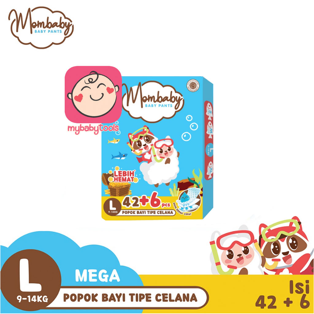 Jual MOMBABY PANTS S54+6 M50+6 L42+6 XL36+6 XXL32+6 POPOK CELANA | Shopee Indonesia