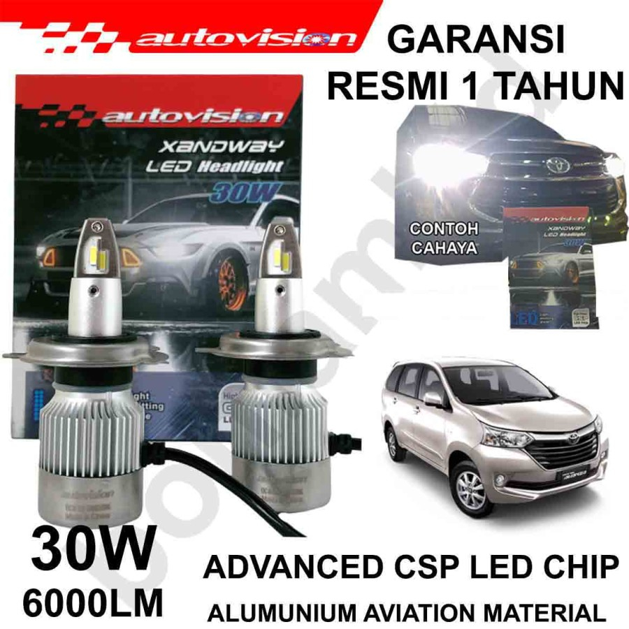 Jual LAMPU LED NEW AVANZA Gen3 H4 HiLo AUTOVISION XANDWAY Headlamp ...