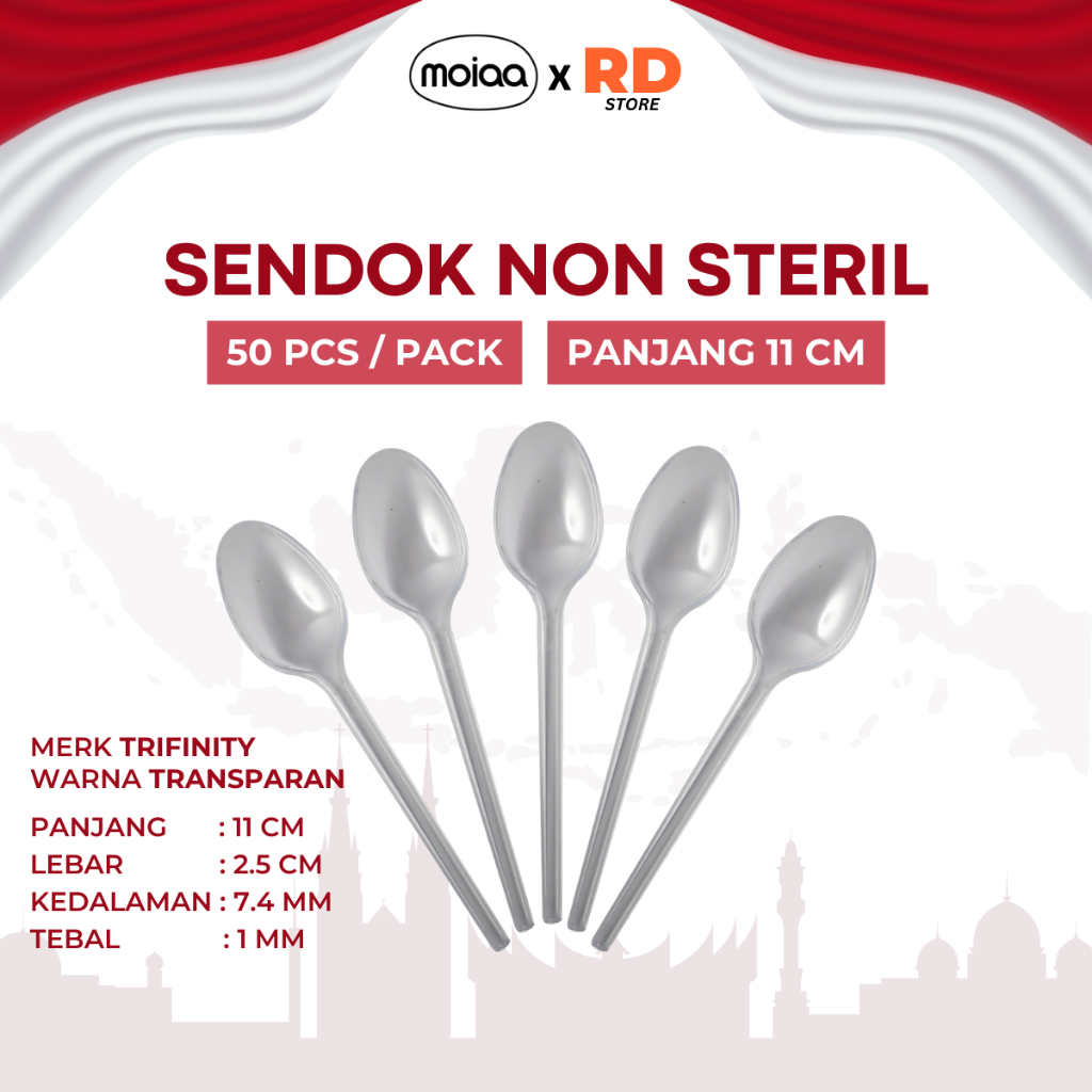 Jual MOIAA x RD - Sendok Puding STG / Sendok Teh isi 50 pcs / Sendok ...