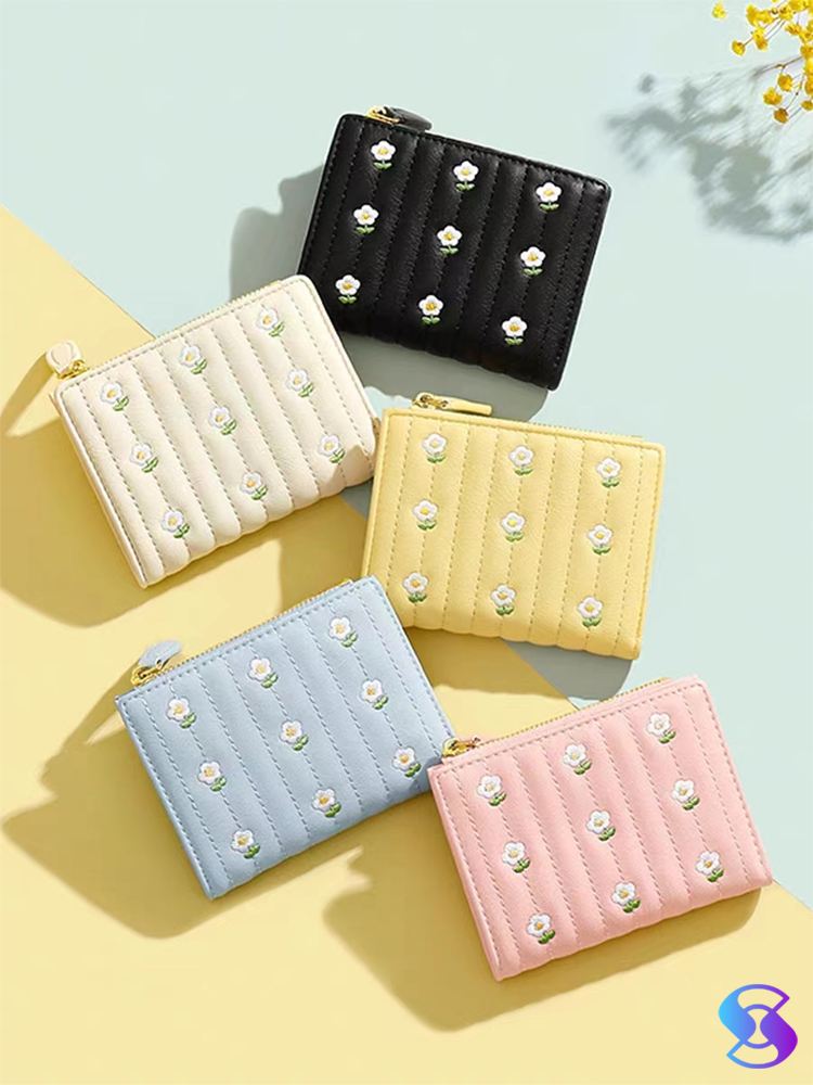 Jual Dompet motif Bunga kecil lucu Dompet Wanita Kecil Bahan Kulit PU ...