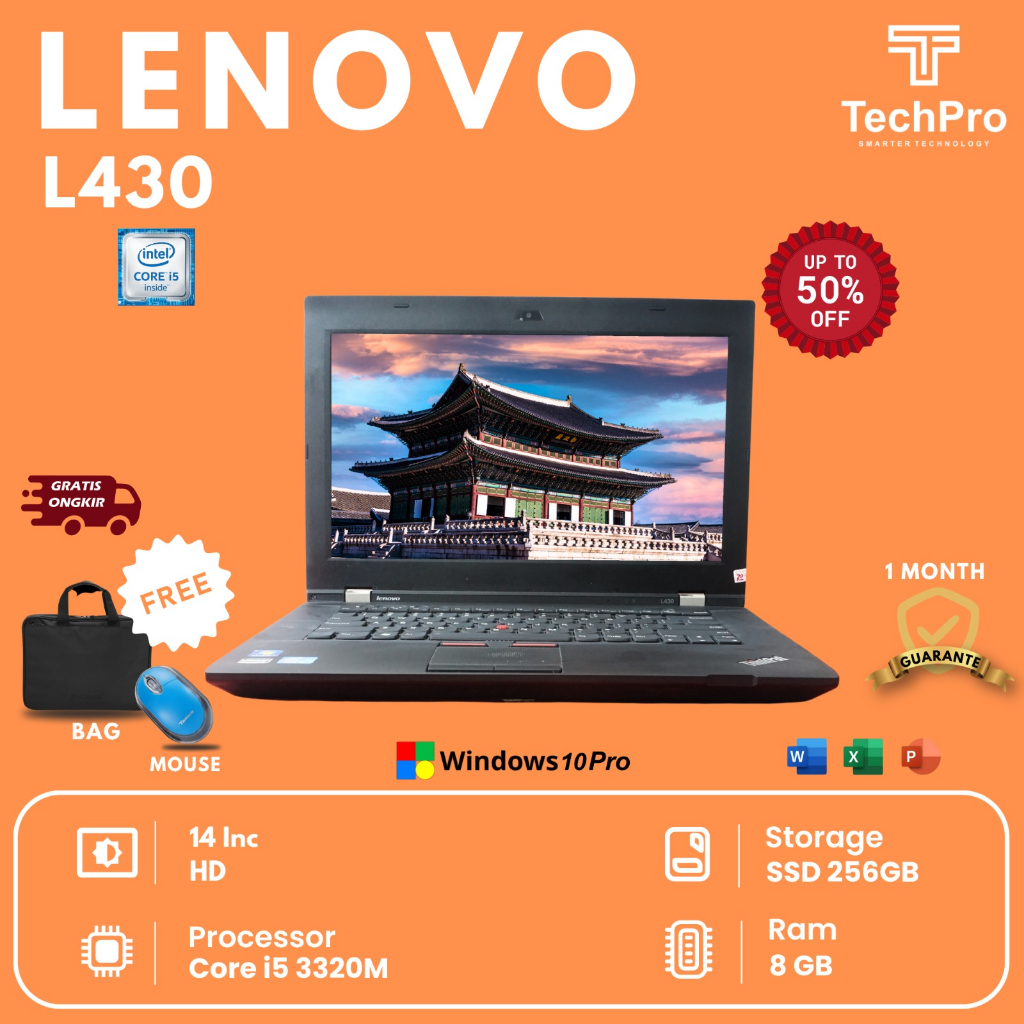 Jual LENOVO THINKPAD L430 INTEL CORE i5 Gen 3 4GB RAM - 320GB HDD 14 ...