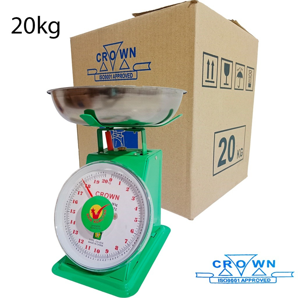 Jual Timbangan Manual Jarum Duduk Original CROWN 5 KG ,10 KG,15 KG DAN 20 KG ANTI KARAT ...