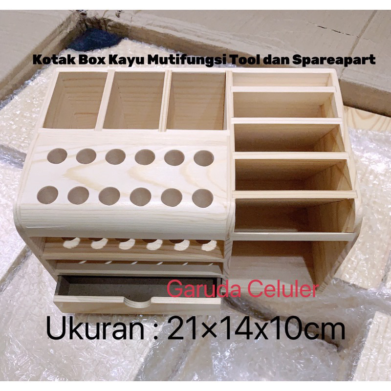 Jual Tool Box Kayu Penyimpanan Alat Service Hp Rak Penyimpanan Obeng ...