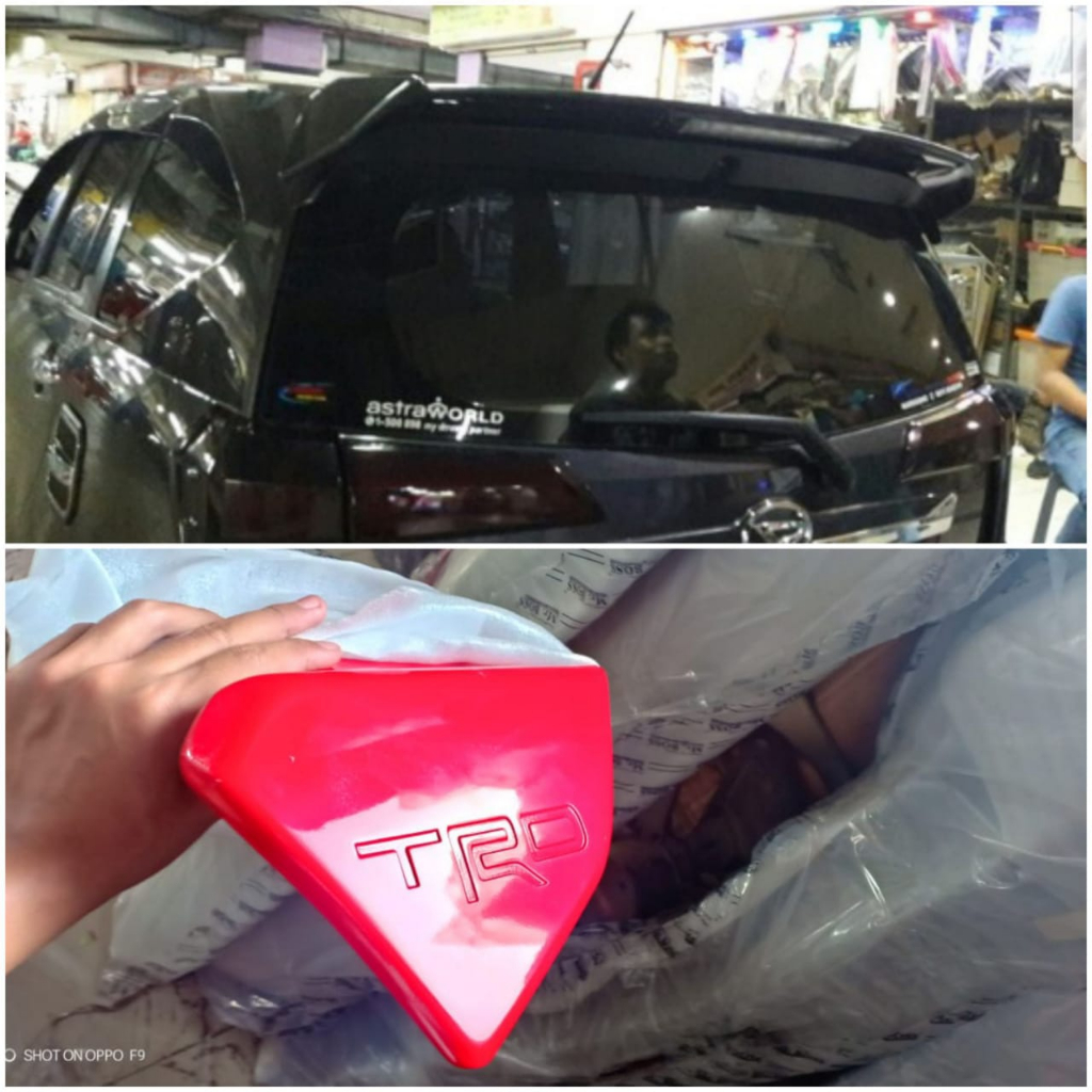Jual SPOILER MOBIL CALYA MODEL TRD WARNA BODY SUDAH TERMASUK LAMPU ...