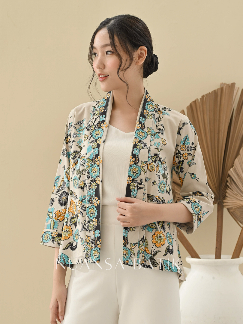 Jual Nuansa Batik Outer Batik Lengan 7/8 Bahan Katun Stretch | Shopee ...