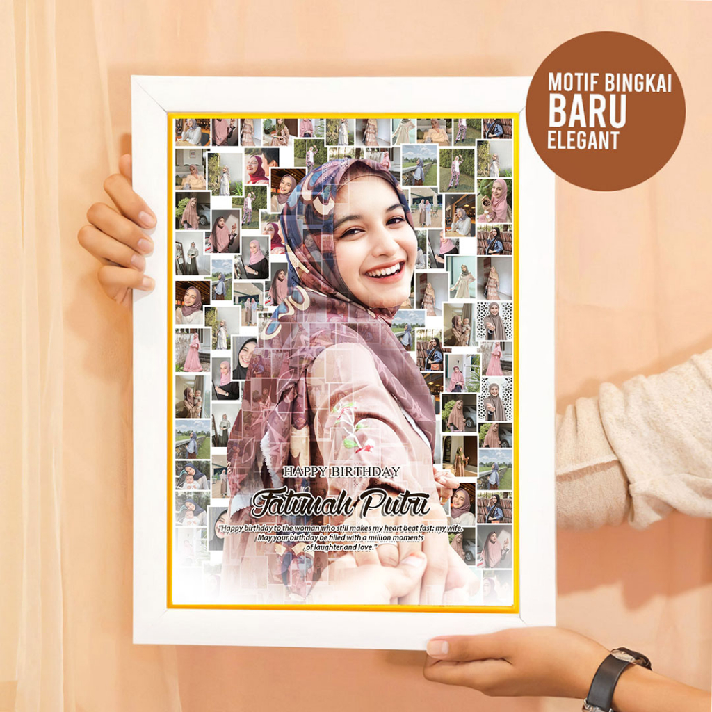 Jual Kado Foto Custom Kolase + Bingkai Kado Ulang Tahun Kado Wisuda ...