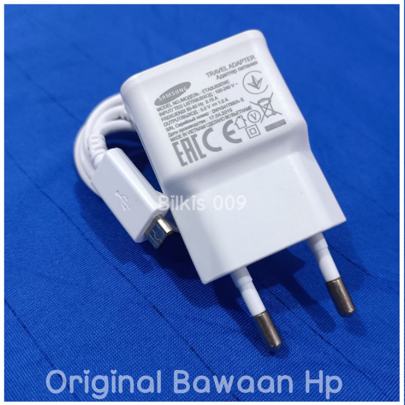 Jual CHARGER SAMSUNG ORIGINAL 100% ORIGINAL BAWAAN HP MICRO USB 1A, A10 ...