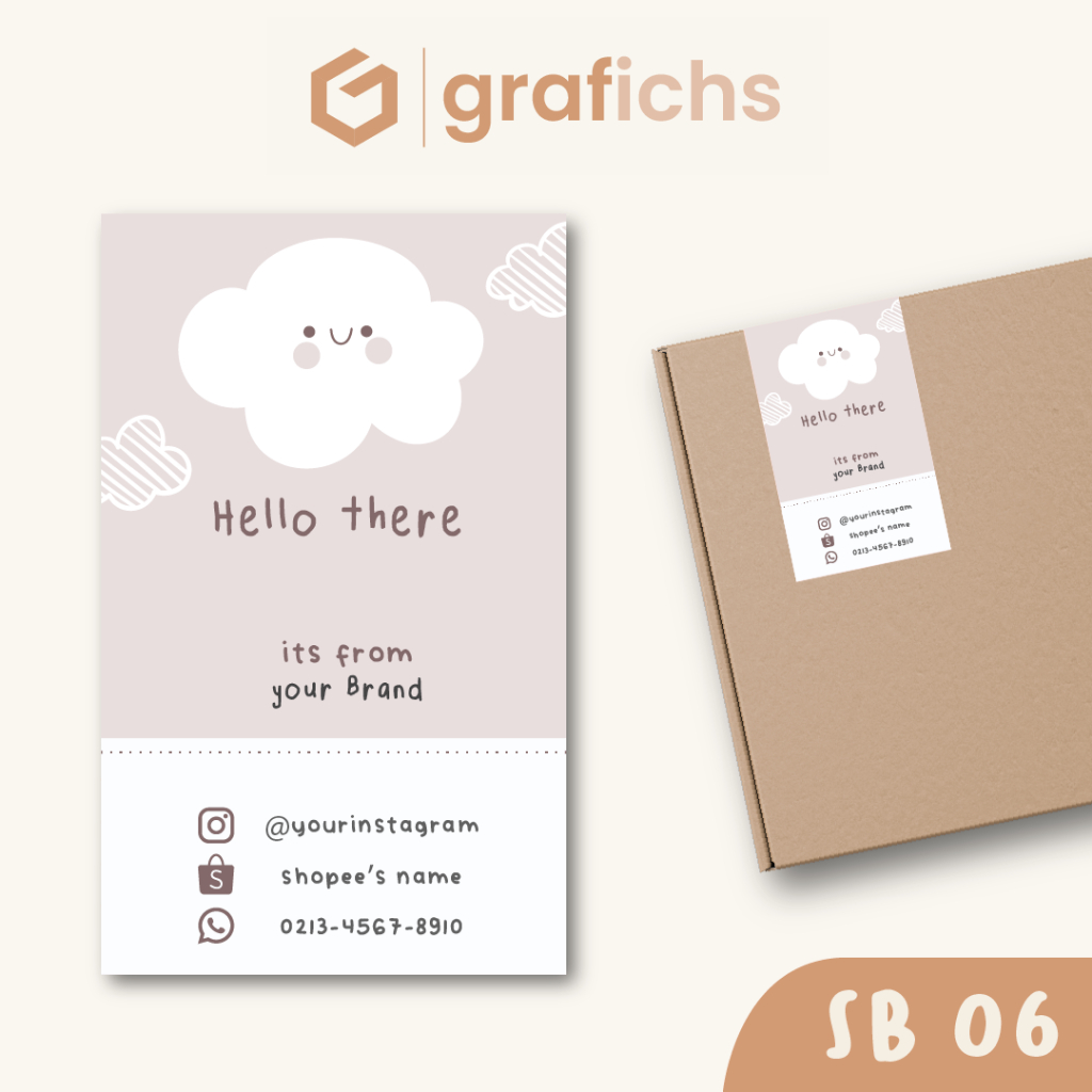 Jual Stiker Segel Box Packaging Custom Desain SB01 - SB07 by Grafichs ...