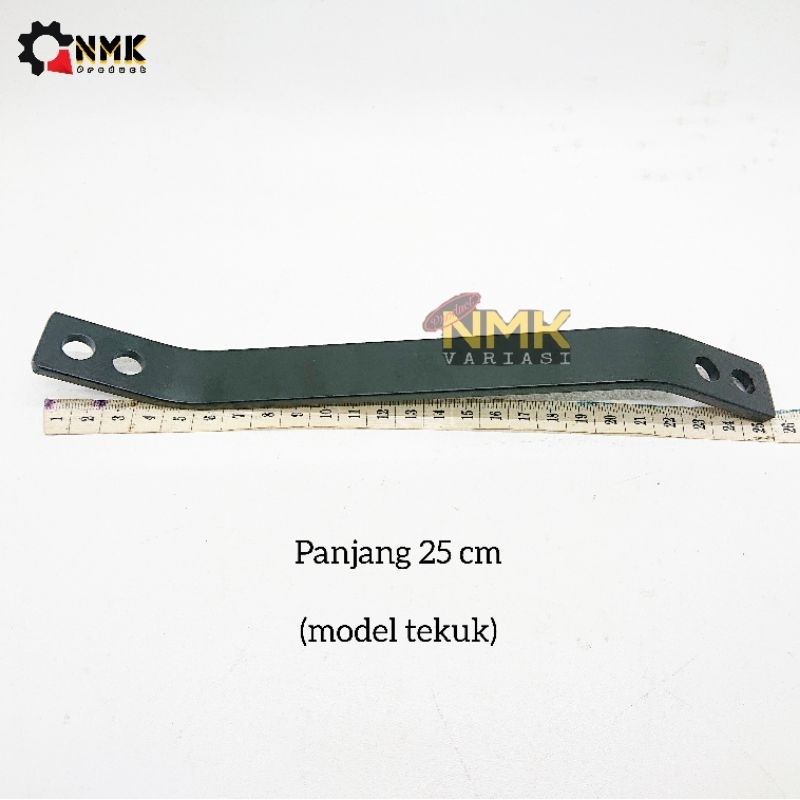 Jual Breket Knalpot Plat Besi Tebal Lubang 10mm Tekuk Universal Motor Panjang 10 15 18 20 25 30 ...