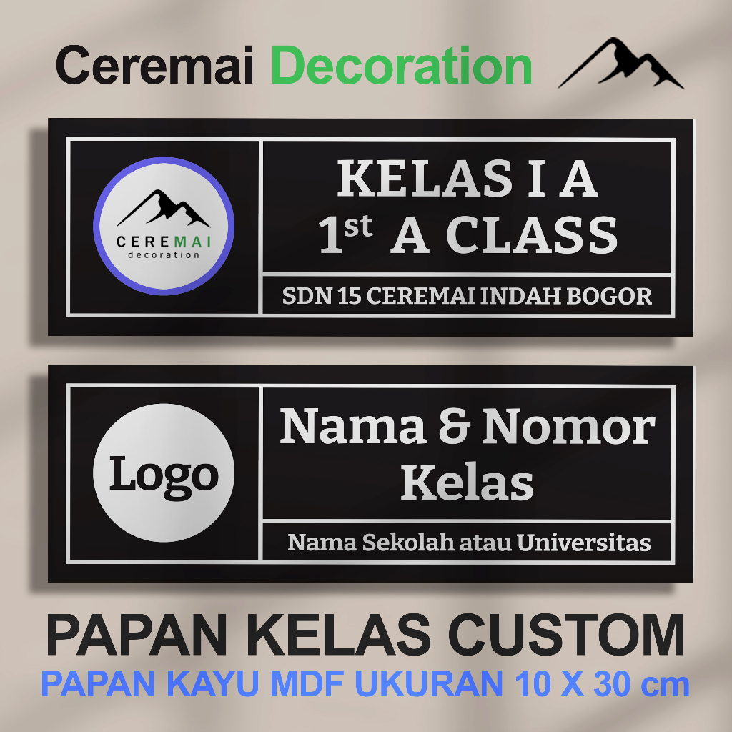 Jual CM DECOR - PAPAN NAMA PENANDA RUANGAN KELAS BELAJAR SEKOLAH ...