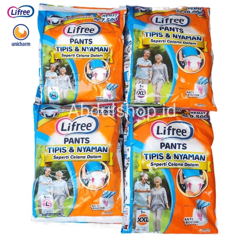 Jual LIFREE PANTS POPOK CELANA DEWASA / POPOK DEWASA [Size : M/L/XL per 1 Sachet] | Shopee Indonesia