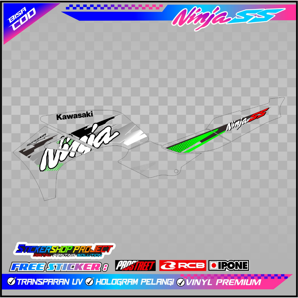 Jual STRIPING VARIASI NINJA SS / STICKER LIST MOTOR KAWASAKI NINJA SS ...