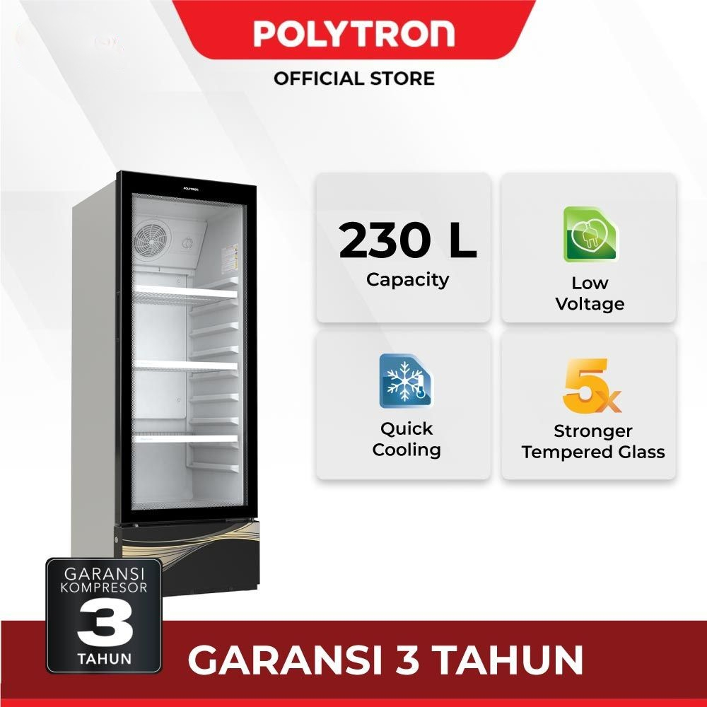 Jual Showcase Polytron 3 rak 230 Liter SCN 187 Garansi Resmi Bandung ...