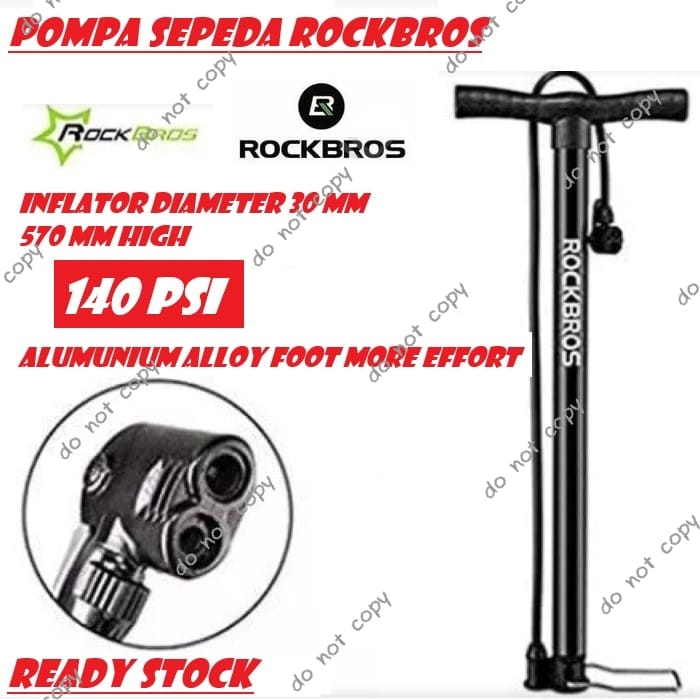 Jual Pompa Sepeda Rockbros Pump MTB Roadbike Presta Bola 5930 140Psi ...