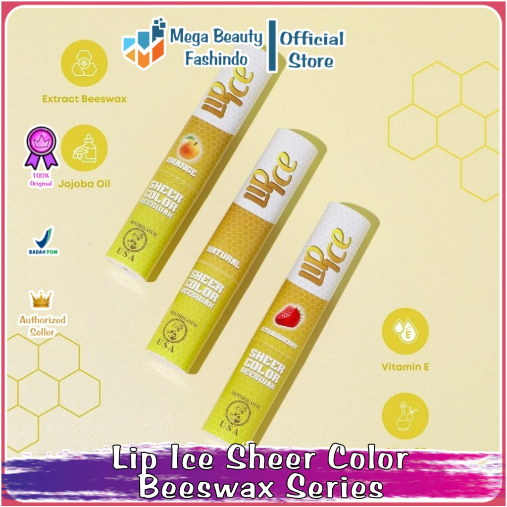 Jual Lip Ice Sheer Sheer Color Bee Wax Series | Strawberry | Orange ...