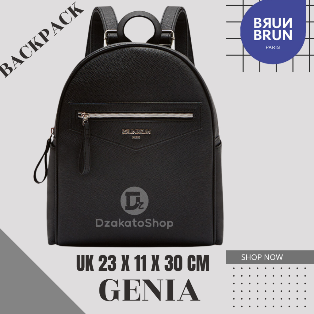 Jual Tas Ransel Hitam Wanita GENIA Black Brunbrun Paris Katalog Terbaru ...
