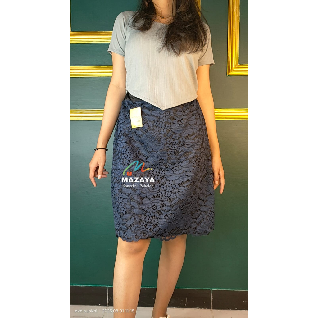 Jual ROK BRUKAT IMPORT PREMIUM BROKAT PENDEK WANITA LACE SKIRT PESTA ...