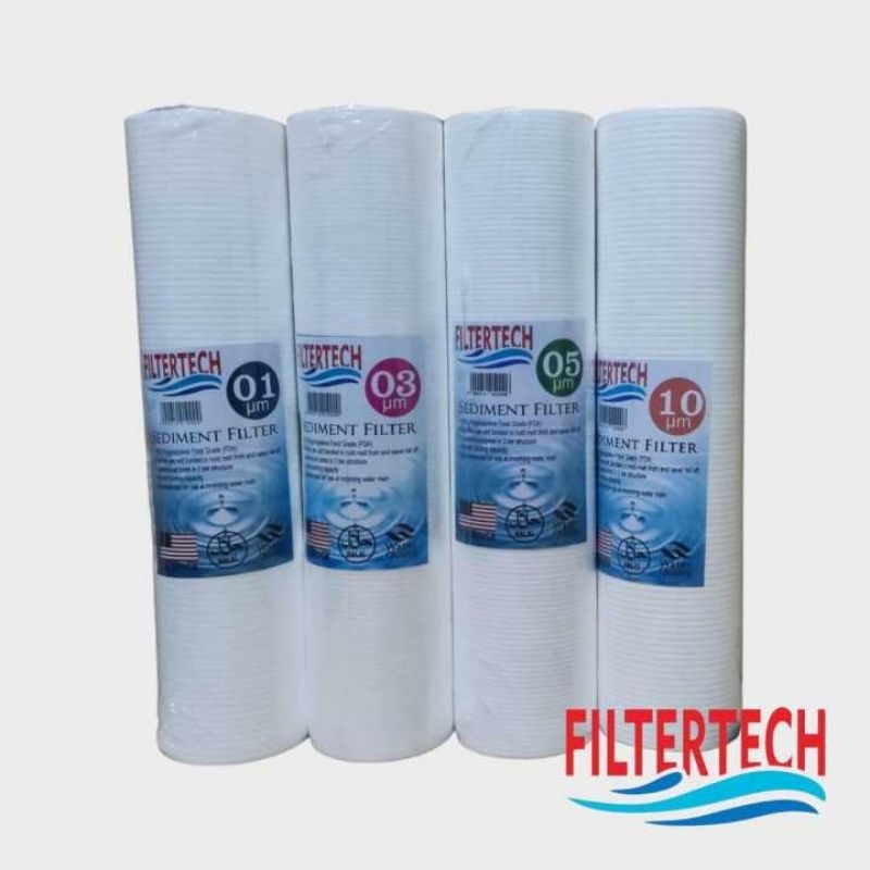 Jual Spun filter/cartridge filter 10 inch size 10/5/3/1 micron | Shopee ...