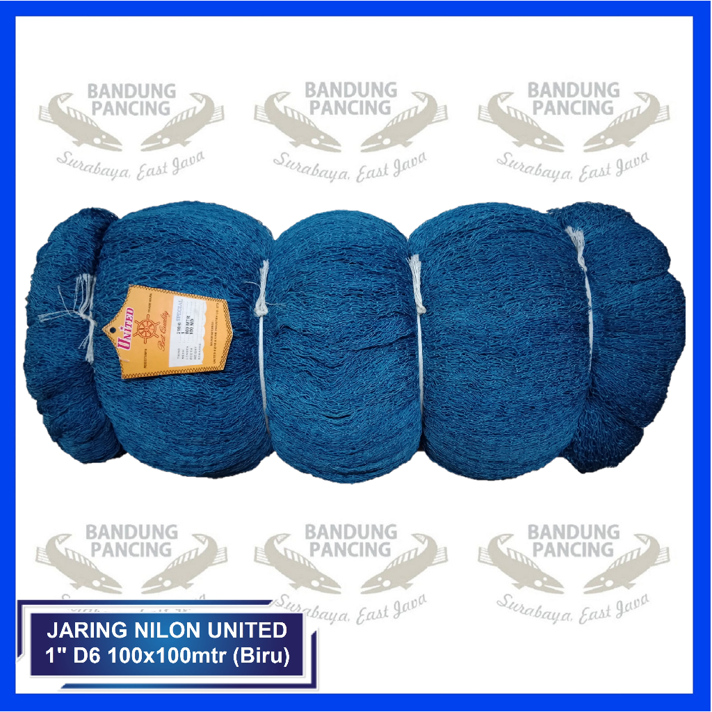 Jual Jaring Nilon ukuran 1 inch D6 100x100 meter United | Shopee Indonesia
