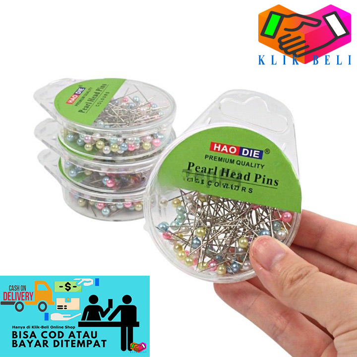 Jual Jarum Pentul Pearl Pins Bulat Mika Besar Peniti Pin Needle ...