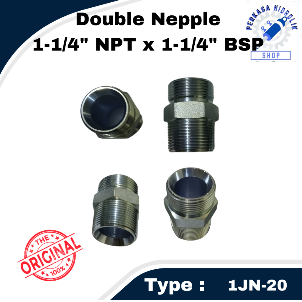 Jual Double Nepple BSP 1-1/4" inch x NPT 1-1/4" inch | Shopee Indonesia