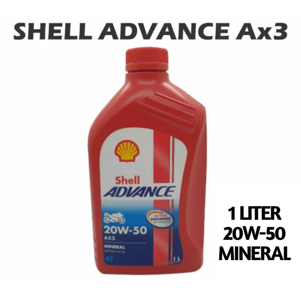 Jual OLI MESIN SHELL ADVANCE AX3 20W-50 1 LITER | Shopee Indonesia