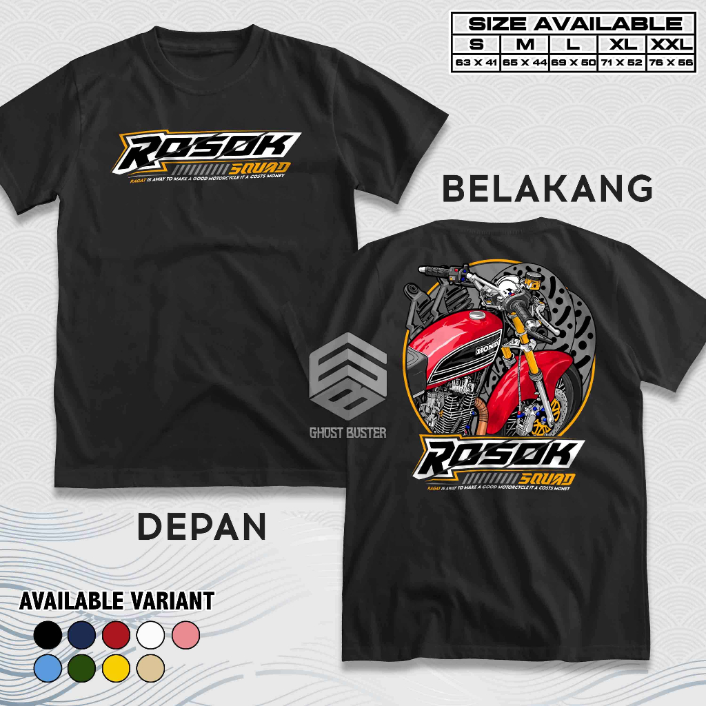 Jual Kaos Racing Honda Rosok Squad CB GL Baju Distro Motor Herex Honda ...