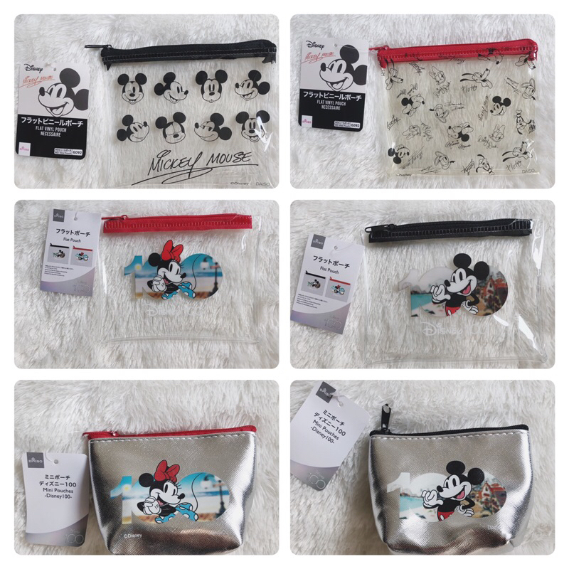 Jual disney anniversary 100th mickey and minnie flat pouch dan mini ...