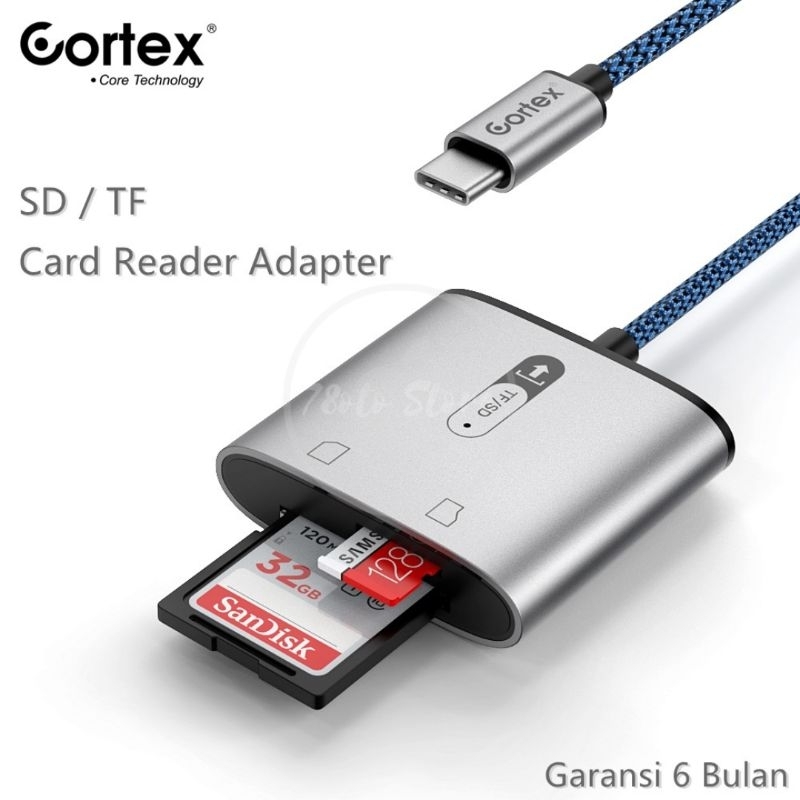 Jual Cortex MH367 USB-C/Type-C To SD/TF Card 2in1 Card Reader Adapter ...