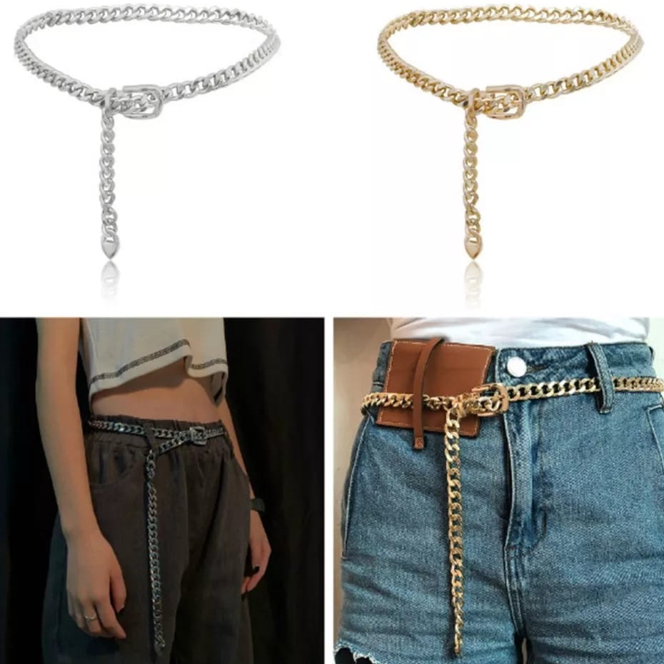 Jual Ikat Pinggang RANTAI KOTAK Belt Korea Fashion Wanita / Belt Rantai Gesper Ikat Pinggang ...