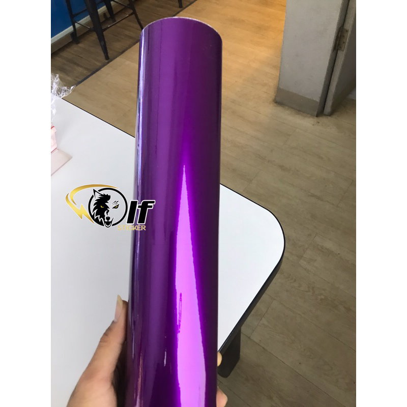 Jual Skotlet ungu metalik candy glossy stiker scotlite ungu violet ...